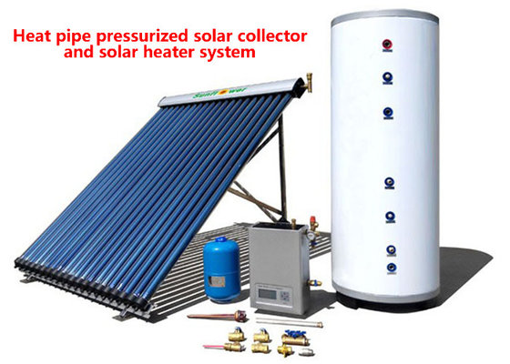 Convenient Heat Pipe Solar Water Heater All Glass Double Tube Co Axial Structure