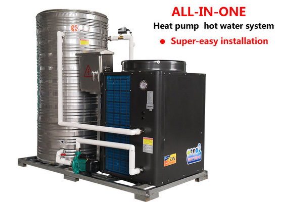 4.0 Cop All In One Heat Pump Water Heater , Air Source Heat Pump Water Heater