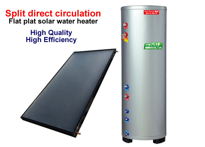 High Efficient Flat Plate Solar Water Heater Corrosion Resistance Simple Maintenance
