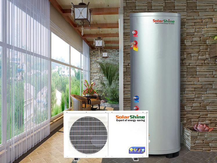 Family House All In One Heat Pump Water Heater , Air Source Water Heater