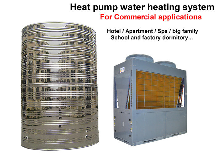 Big Air Source Heat Pump Water Heater , Commercial Water Heater For Hotels