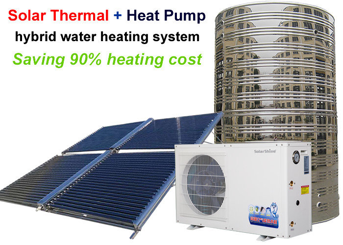 11 - 100 KW Heat Pump Hot Water Heater , Solar Powered Heat Pump System