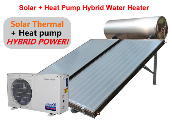 Black / White Solar Hybrid Water Heater 22 MM Connection Type Easy Installation