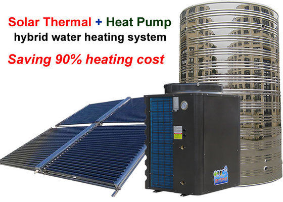 Non Pressurized Solar Heat Pump Water Heater , Solar Thermal Water Heater 4.0 Cop