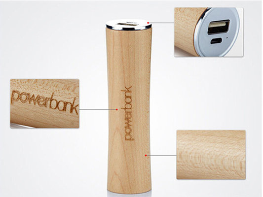 High Quality 2600mAh  18650 Battery  Wood Made Portable Mobile Power Bank supplier
