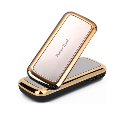 LED light Gold Mirror 10000mAh 18650 Battery Power Bank Portable Mirror Phone Charger supplier