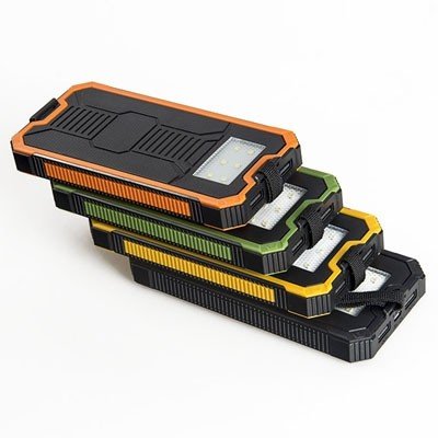 ABS 12000mAh Polymer Battery Dual USB Waterproof Solar Power Bank with Flash light supplier