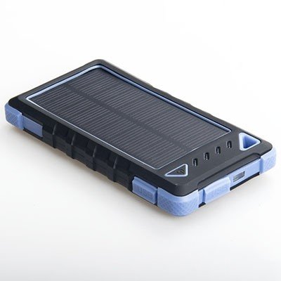 ABS Outdoors 8000mAh Polymer Battery Dual USB Waterproof Solar Power Bank With Flash light supplier