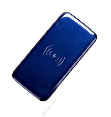 ABS 10000mAh UV finish Dual USB Mirror Wireless Charger Sticker Power Bank 5V 2.1A supplier