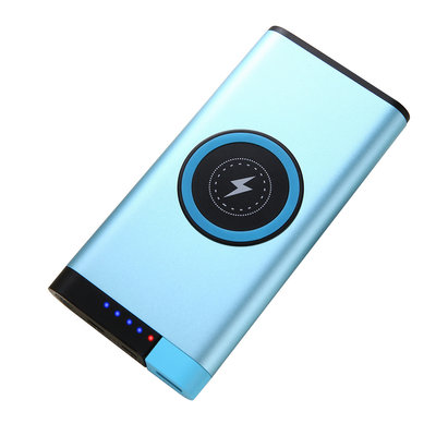 High Quality Gold Color 10000mAh Polymer Battery QI Wireless Charger Power Bank supplier