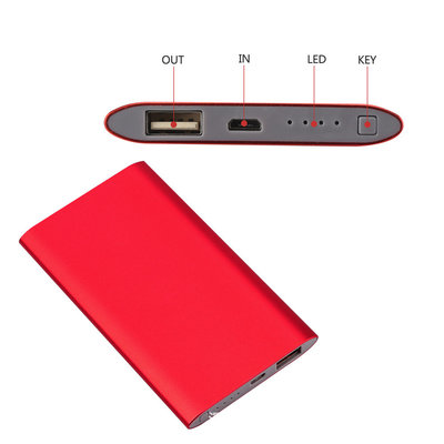 Aluminum 5000mAh Polymer Battery QI Wireless Charging Power Bank Gold/Red/grey supplier