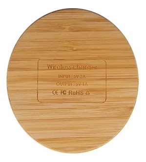 Dual USB Bamboo Made 10W Fast Charging Portable Wireless Charger 9V 2-3A supplier