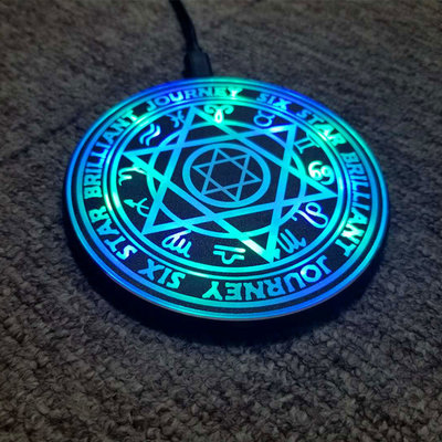 Good Quality Magic Matrix Flashing Charging Pad 10W Fast Charging Wireless Charger supplier