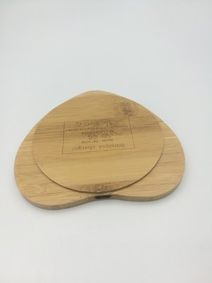 Dual USB Bamboo 10W fast Charging Wireless Charger 9V 2-3A Universal Charger supplier