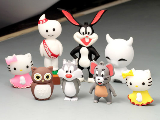 2.0 3D Cartoon Soft PVC USB flash Drive Customized PVC Cartoon Keychain USB Disk 2GB/4GB/8GB supplier