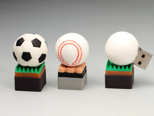 Custom Design 3D Football/Soccer Soft PVC USB flash Drive 64Gb Pen Drive supplier
