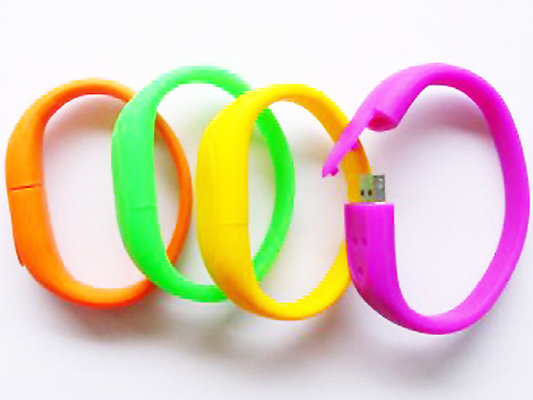 Cheap Wristband PVC USB flash Drive Custom Silicon Bracelet USB stick 16Gb supplier