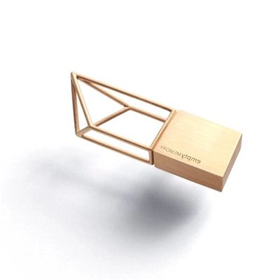 Customized Logo Geometric Shapes Coated Modern Metal Pendrive 2.0 16Gb supplier