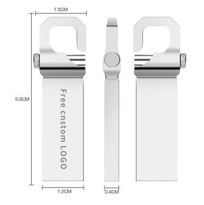 High Speed 3.0 Metal Pen Drive 64Gb USB Flash drive with Carabiner keychain supplier