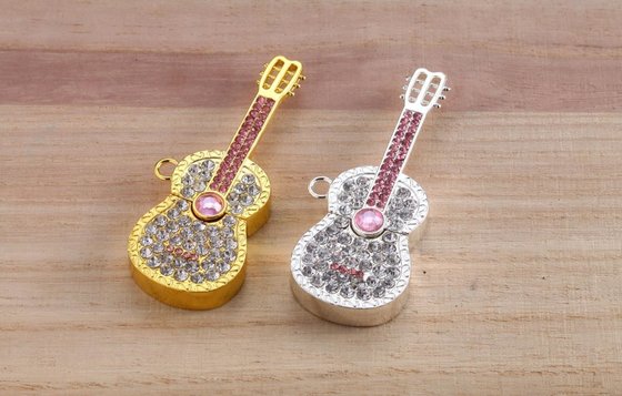 Diamond Guita Metal Jewelry USB flash drive 32Gb for giveaway supplier