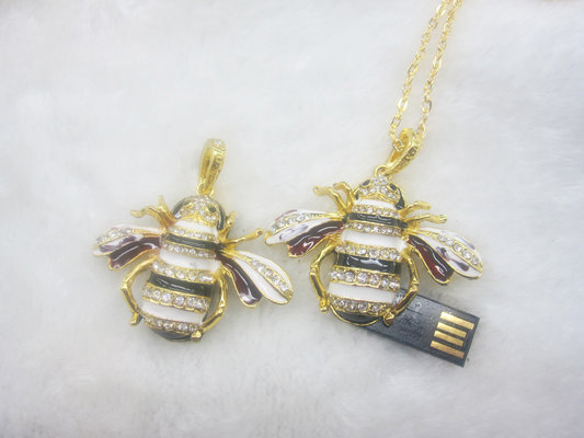 Customized Logo Animal Diamond necklace Jewelry USB flash drive 8Gb supplier