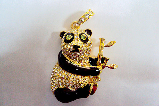 Customized Logo Animal Diamond necklace Jewelry USB flash drive 8Gb supplier