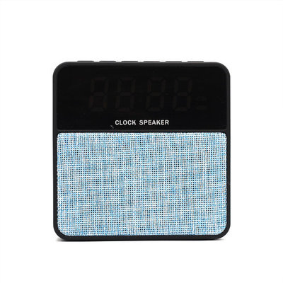 LED Clock Squre Fabrc Portable Bluetooth Speaker V4.2 with USB Port supplier