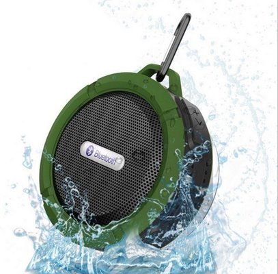 Mini Round Waterproof Portable Bluetooth speaker with Carabiner/FM Radio/TF card for Outddors Sports supplier