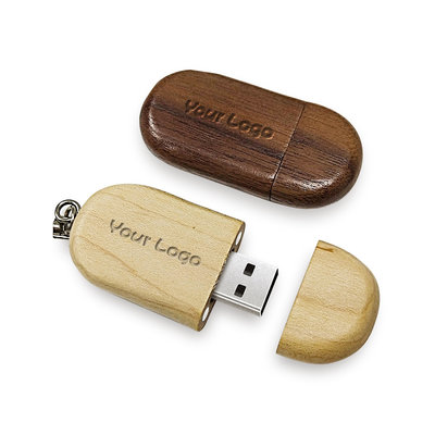 Ovale Shape  4Gb Wooden USB flash drive With gift Packing for Wedding gifts supplier