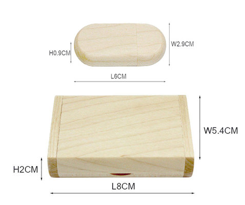 Walnut Color Custom Wooden USB flash Drives 16Gb for Photographers supplier