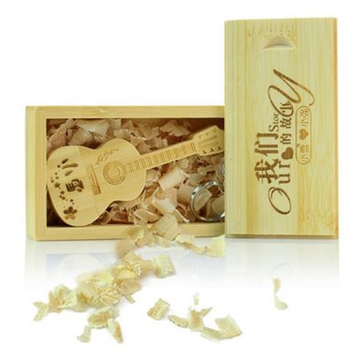 Guitar Shape Promo Gifts Wooden USB flash Drives 32Gb With Nice Gift Wood Packing supplier
