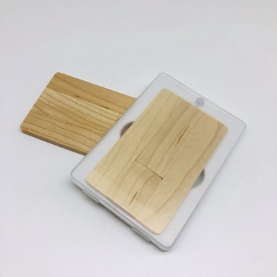 Customized Branding Wooden Card USB flash Drives 16Gb for Promo gifts supplier