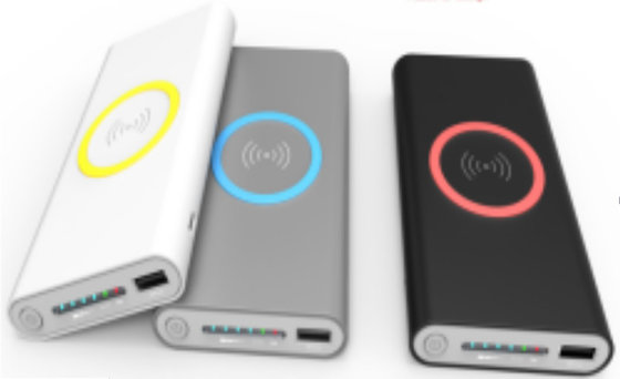 High Quality Fast Charge 10000mAh Portable Qi  Wireless charging Power Bank supplier