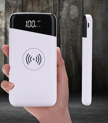 Dual USB 6000/8000/10000mAH Polymer Lithium Battery Wireless Fast Charging Power Bank supplier