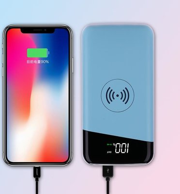 Dual USB 6000/8000/10000mAH Polymer Lithium Battery Wireless Fast Charging Power Bank supplier