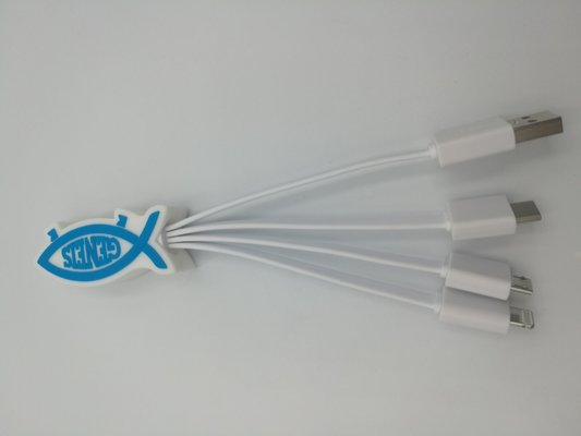 Customized Cartoon Logo USB to Type-C/Lighting/Micro USB cable for Promotional Gifts supplier