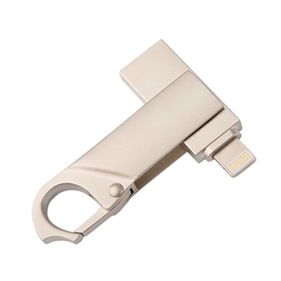 Iphone Lighting Port OTG Memory Stick 32Gb 3.0 Dual USB flash Drive with Carabiner supplier