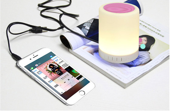 LED Bedside Lamp and Night light Portable Bluetooth Speaker 3W LED Outdoors Mini Speaker supplier