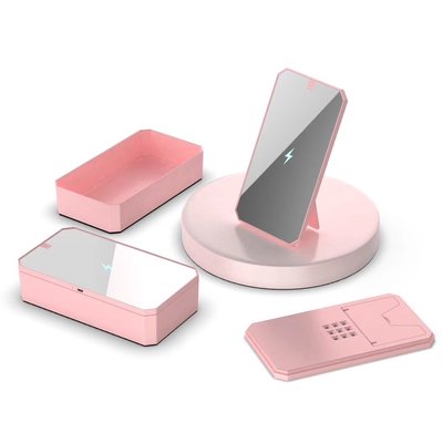 3-in-1 UV Sanitizer 10W Fast Charging Wireless Charger Portable Make-up Mirror supplier