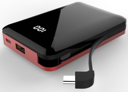 High Quality 2019 New 10000mAh  Polymer Battery Mobile Power Bank UV finish Mirror Charger supplier