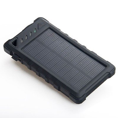 Outdoors 8000mAh Dual USB Waterproof Solar Power Bank with Camping light and Counterfeit Detector supplier