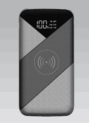 ABS 10000mAh Polymer Battery Dual USB Wireless Charger Power Bank supplier