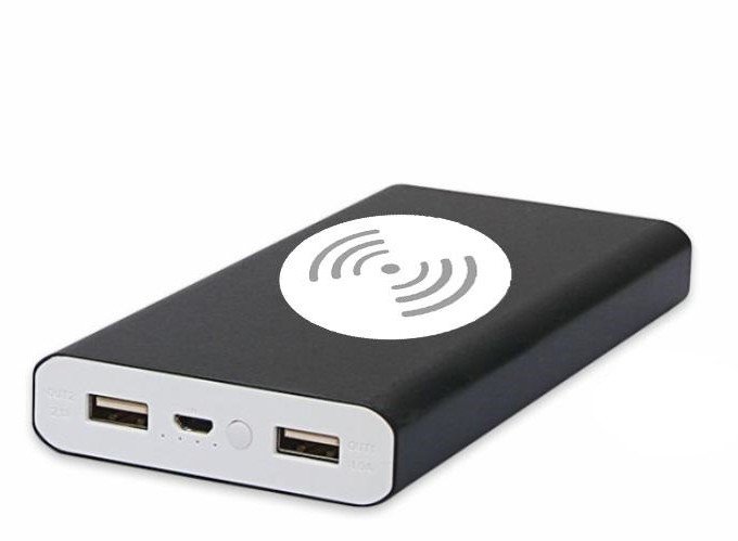 Aluminum 10000mAh Polymer Battery QI Wireless Fast Charging Power Bank supplier