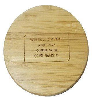 Environmental Bamboo Made Seamless 10W fast Charging Portable Wireless Charger 9V 2-3A supplier