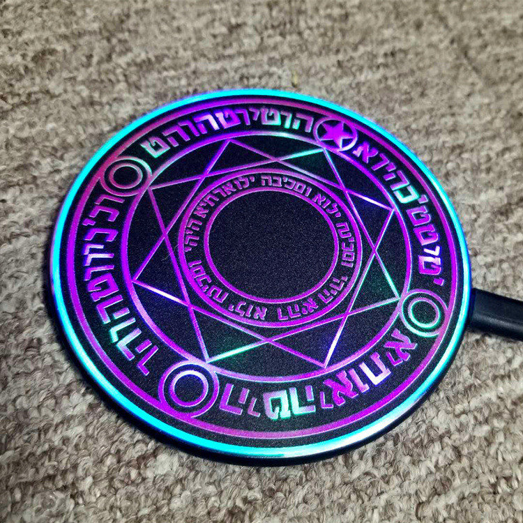 Good Quality Magic Matrix Flashing Charging Pad 10W Fast Charging Wireless Charger supplier