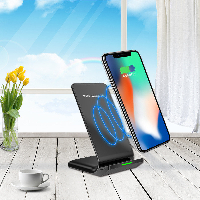 ABS+PC Phone holder 10W/7.5W/5W Fast Charging wireless Charger with double Coil supplier