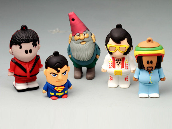 2.0 3D Cartoon Soft PVC USB flash Drive Customized PVC Cartoon Keychain USB Disk 2GB/4GB/8GB supplier