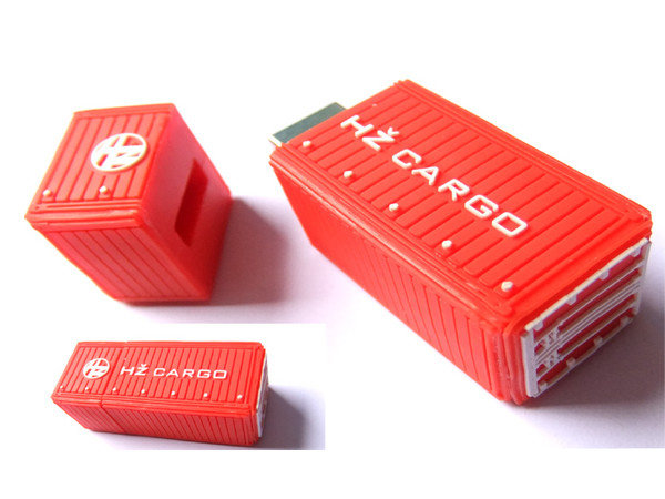 Mini Container Shape PVC USB flash Drive Customized Logo Pen drive 32Gb supplier