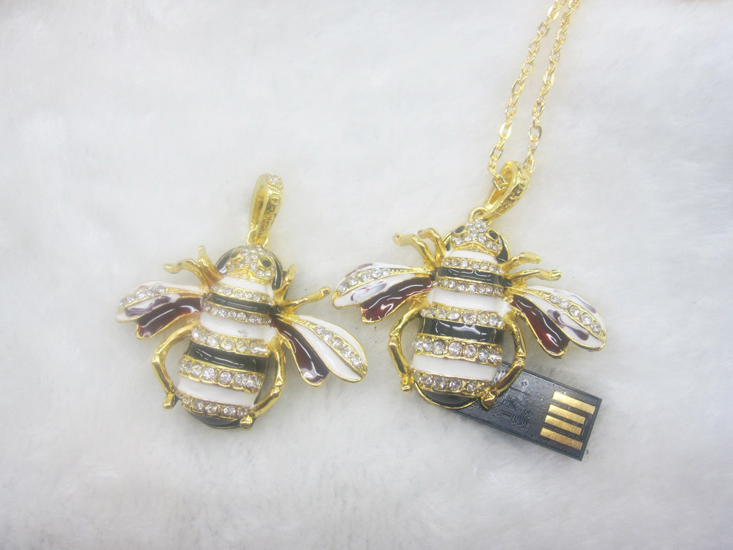 Customized Logo Animal Diamond necklace Jewelry USB flash drive 8Gb supplier