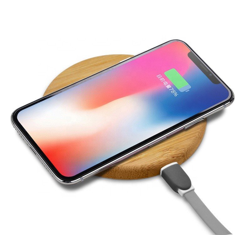 Customized Eco-friendly Baboo/wood made 10W Qi Fast Charging Wireless Phone Charger supplier